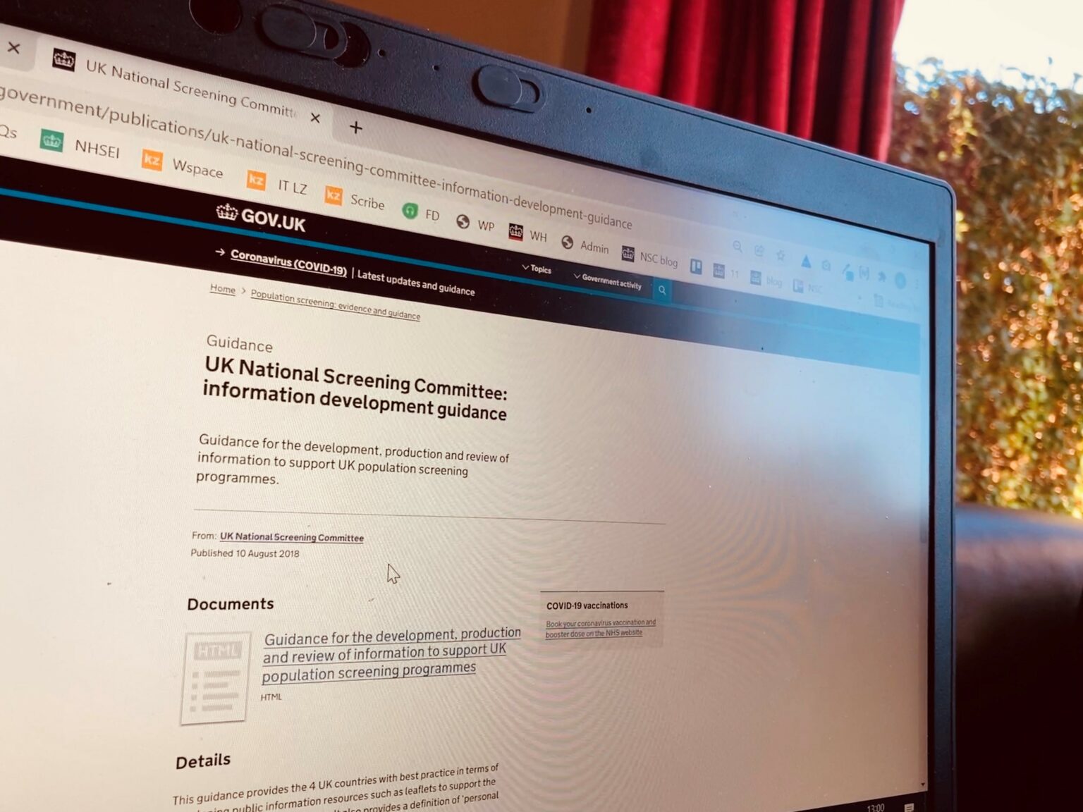 2018 – UK National Screening Committee