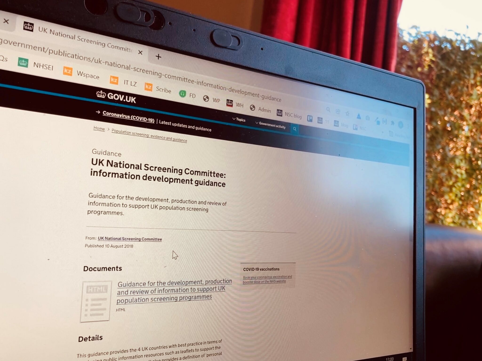 public information and informed choice – UK National Screening Committee