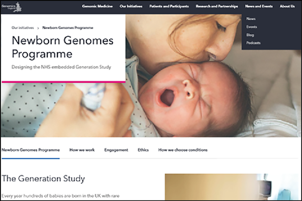 The Generation Study: exploring genome sequencing in newborns – UK ...